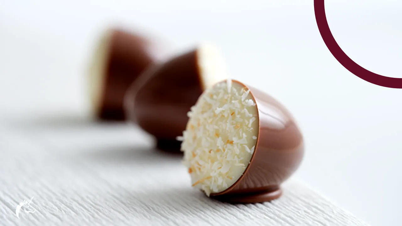 Coconut Raspberry Chocolate Praline Cacao-Trace Certified